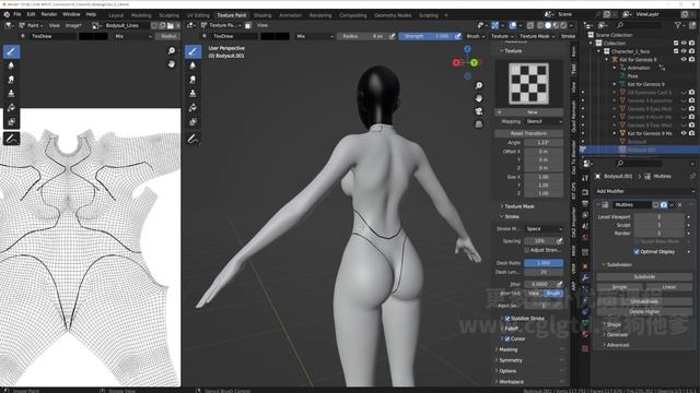 10-1.  Designing The Patterns And Seams + Sculpting It Onto The Bodysuit
