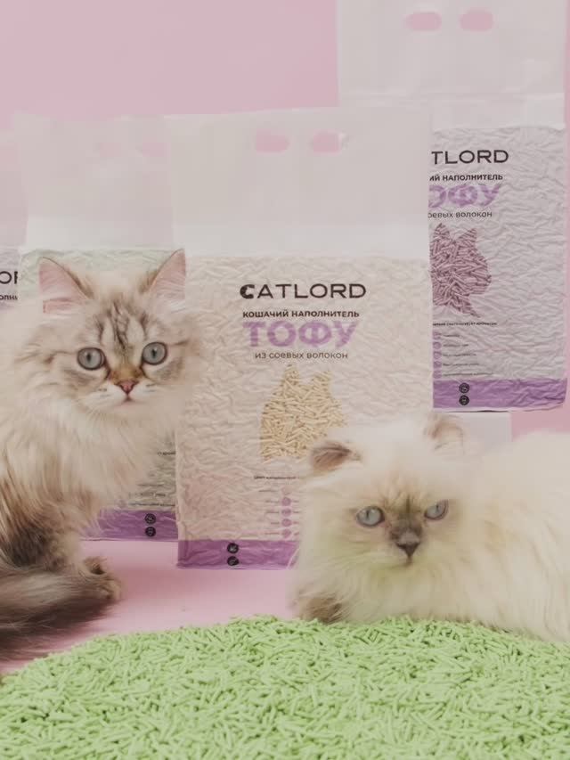 Реклама наполнителя для кошачего туалета