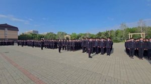 Торжественное построение в университете, посвященное 80-летию Победы в Великой Отечественной войне
