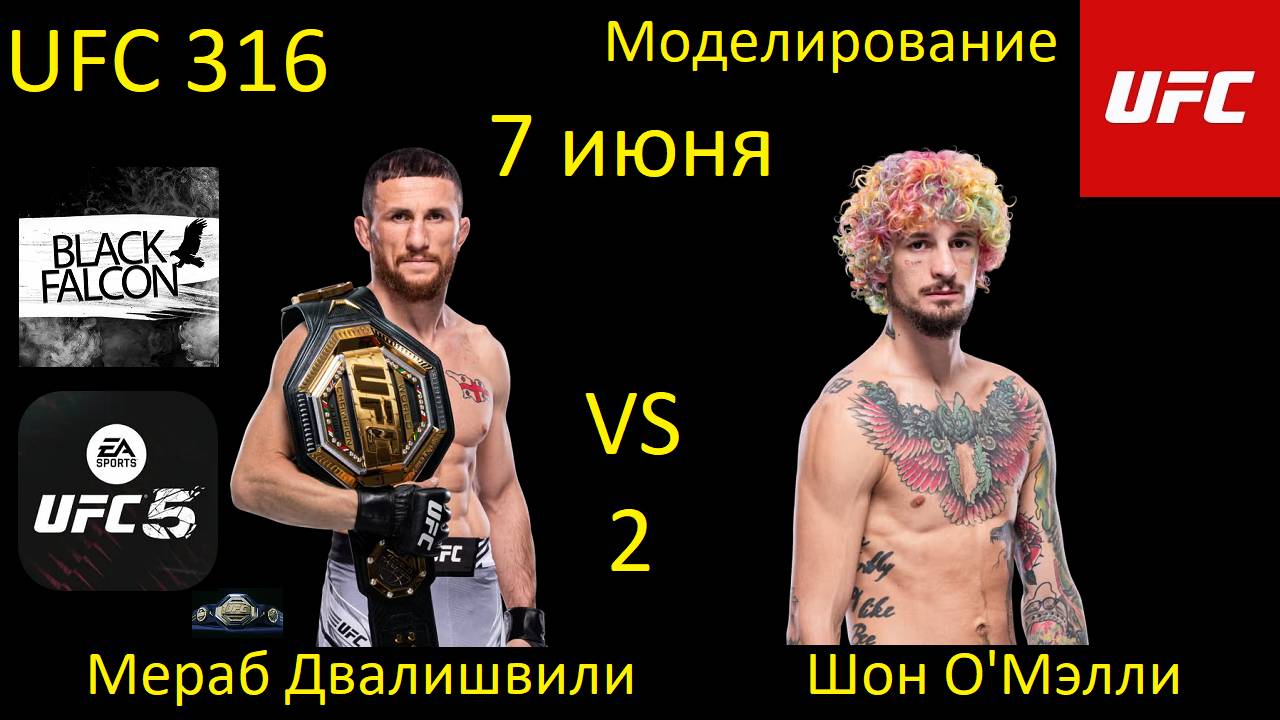 Мераб Двалишвили против Шона О'Мэлли 2 БОЙ В UFC 5/ UFC 316