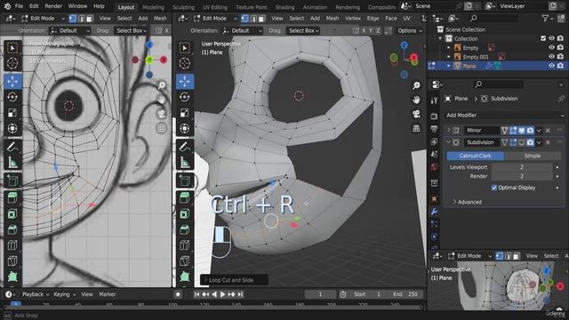5. Finish Modeling Character Face