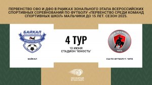 "Байкал" - "СШ по футболу г.Чита". Первенство СФО и ДФО. Мальчики до 15 лет. Сезон 2025.