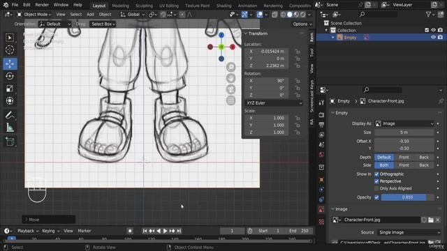1. Aligning Character Front & Side Reference Images