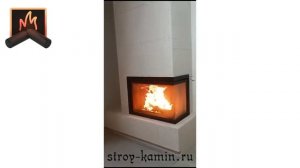 Строим дровяной камин с угловой топкой АСТОВ П2С 700 и дымоходом Феникс по наружной стене дома