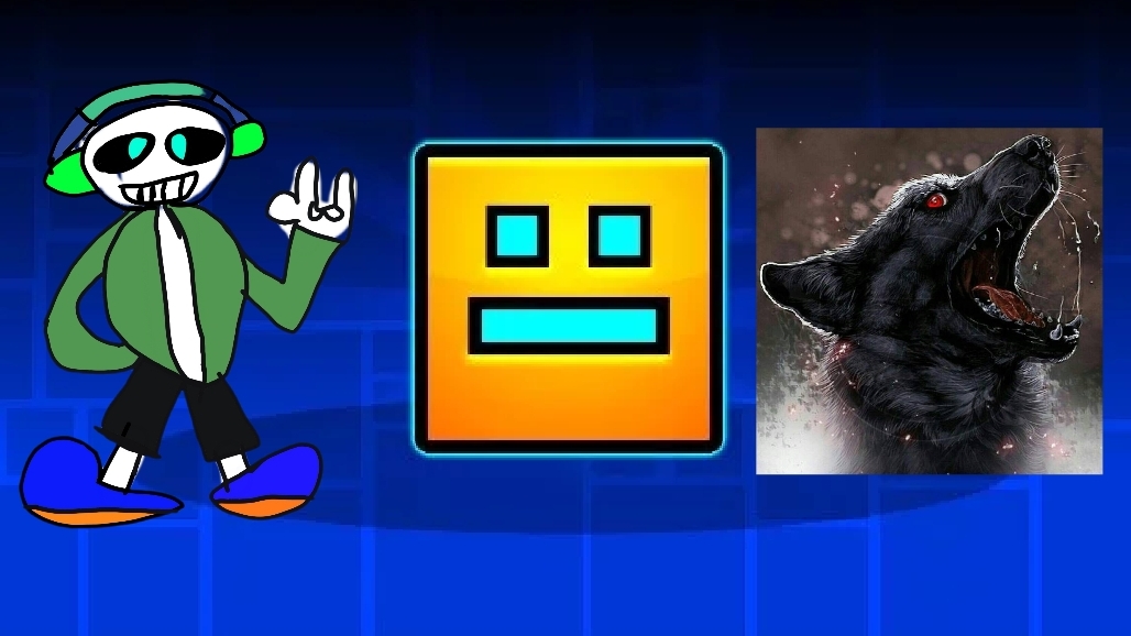 Я Санс44 и Bobik486 играем в Geometry Dash