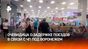 Пассажирка рассказала РЕН ТВ о задержке поезда Калининград — Адлер в связи с инцидентом на ж/д путях