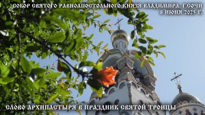 Слово Архипастыря в праздник Святой Троицы