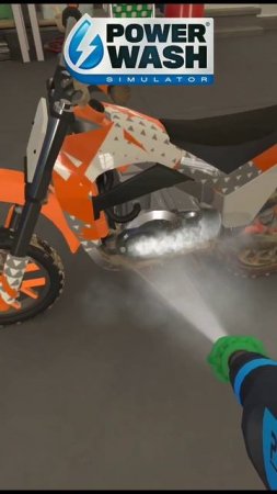 PowerWash Simulator: Отмыть кроссовый мотоцикл #3 (4K) #powerwashsimulator #powerwashgame  #shorts