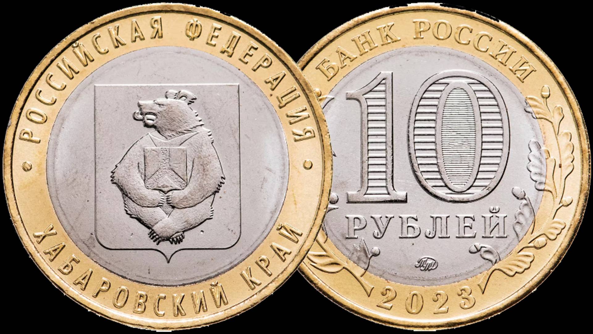 Монета 10 рублей 2023 года Хабаровский край