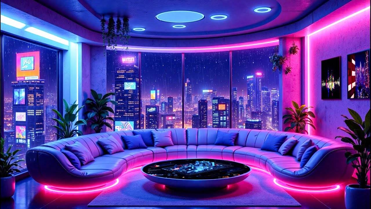 1990s Lofi City – Lofi Hip Hop Beats on a Rainy Room View 🌂 Lofi Rain Playlist