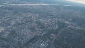 Красноярск с Неба из Иллюминатора Самолёта / Посадка в Аэропорту Емельяново