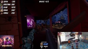 Запись игры/онлайн стрима от 08.06.2025 г. / День Рождения / VR-игра "Зомби в цирке"/ 5 игроков