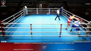 1 54 кг Фаррахов Тимур Оренбургская Ильичёв Иван Пензенская