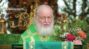Патриарх Кирилл совершил Литургию в Троице-Сергиевой лавре в праздник Святой Троицы