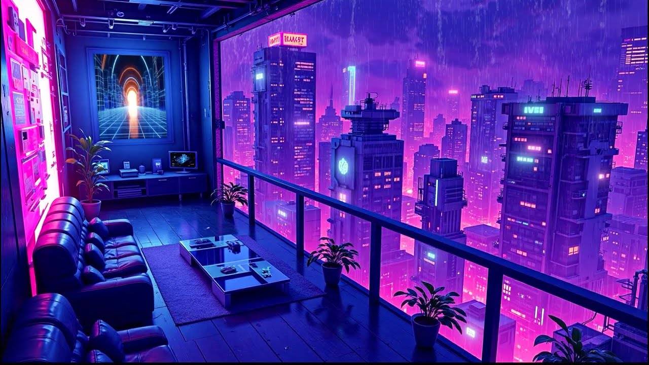 Lofi Hip Hop Beats 💻 Calm Rainy Ambience for Study & Focus   Chill Night Energy 🌆 Lofi Rain Playli