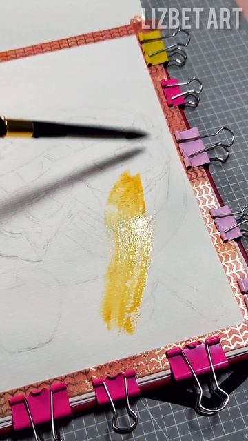 Шарлотка акварелью🍎#tiktok #shorts #art #painting #watercolor #lizbet #asmr