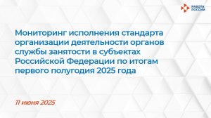 Мониторинг исполнения стандарта организации деятельности органов СЗН в субъектах РФ