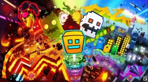 прохожу уровни в Geometry Dash