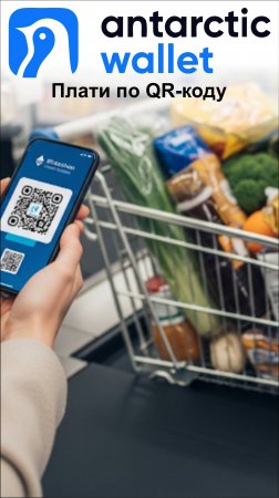 В Магните тоже можно оплтатить по QR-коду а не картой, из кошелька ANTARCTIC WALLET.