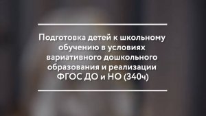 Подготовка детей к школьному обучению в условиях вариативного дошкольного образования ФГОС ДО и НО.