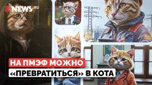 Найден самый милый стенд на ПМЭФ. Это фотоавтомат, превращающий людей в котов