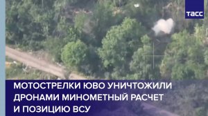 Мотострелки ЮВО уничтожили дронами минометный расчет и позицию ВСУ