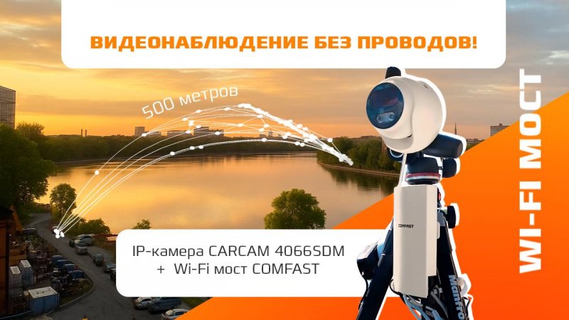 Видеонаблюдение без проводов / CARCAM 4MP Dome IP Camera