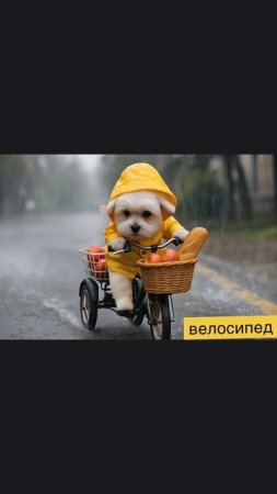 СОБАЧКА НА ВЕЛОСИПЕДЕ