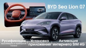 Byd Sea lion 07 -диагностика, обновление, русификация монитора, приборной панели, SIM, приложения