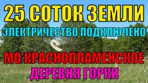 Продается земельный участок 25 соток в деревне Горки (Краснопламенское с.п.), Александровский район