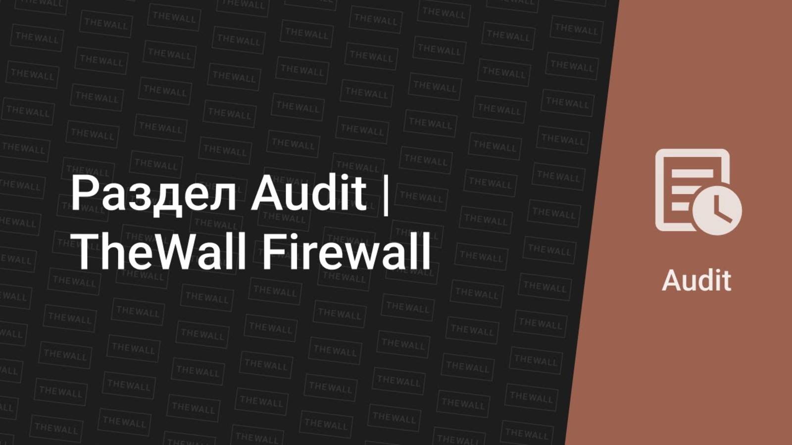 Раздел Audit (версия 1.2.0)