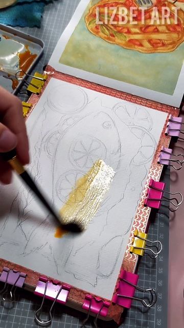 По-моему, ещё ни разу не было рыбы🤔#tiktok #shorts #art #painting #watercolor #lizbet #asmr