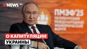 Россия не добивается капитуляции Украины, заявил Путин