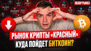 🔴 Рынок крипты "КРАСНЫЙ"! Какой прогноз по биткоину в ближайшее время?