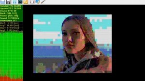 Gigascreen demo with double screen buffer via ZXMAK2 emulator in ZX Spectrum 128k mode