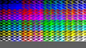 ZX4Sprite third demo - Available 4-color palettes - Gigascreen - ZX Spectrum
