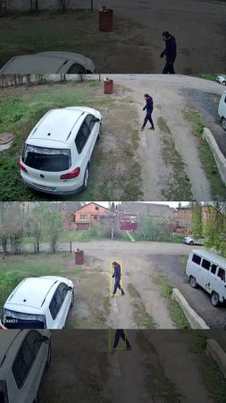 Двойная умная камера с датчиком движения и контролем преследования объекта,контроль периметра!