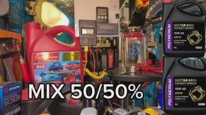 Отработка 5083 км , Polymerium NECTAR 10w30 + 50% NECTAR 15w40 тест на ЧМТ по ГОСТ9490 60 мин.