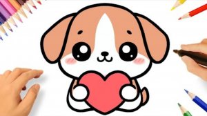 КАК НАРИСОВАТЬ КРАСИВОГО ЩЕНКА КАВАЙИ 🐶