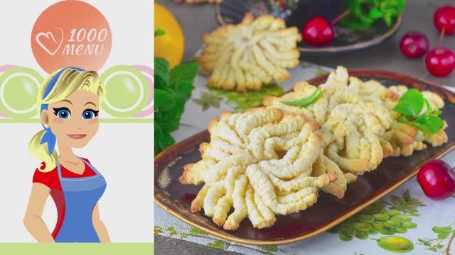 🌼 ПЕЧЕНЬЕ "МИМОЗА" ЧЕРЕЗ МЯСОРУБКУ — нежное, воздушное, за 30 минут!