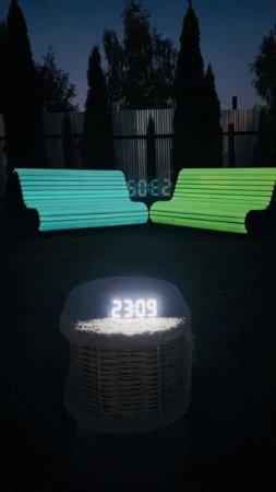 время сечения скамейки из композита