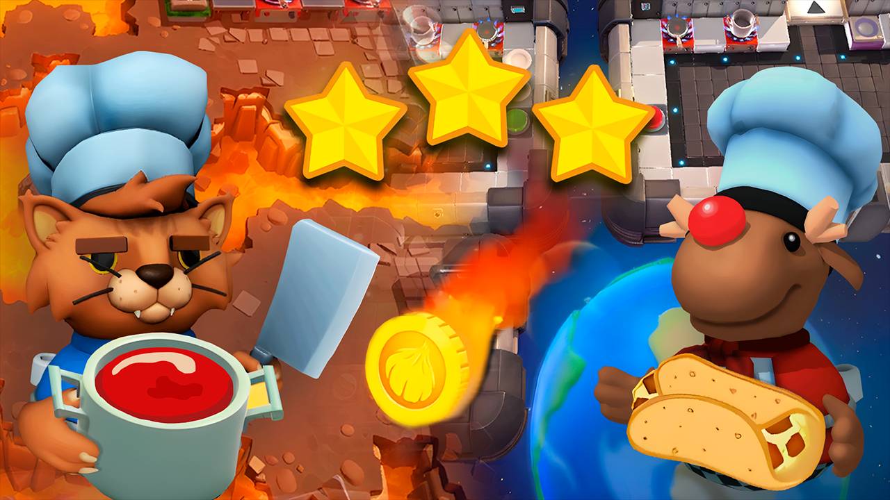 Жарим в Overcooked на 3 звезды (4-2 - 5-5) (Л)