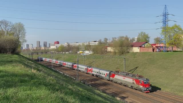 Электровоз ЭП20-078, перегон Москва-Товарная-Павелецкая - Коломенское