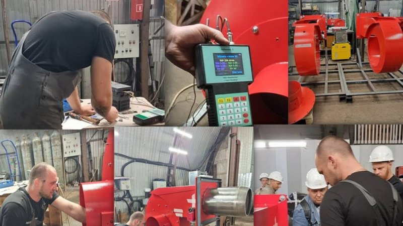 Балансировка вентиляторного колеса пром. горелки