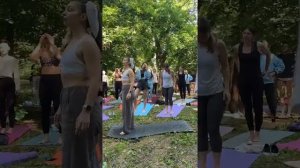 Открытая практика йоги в парке ☺️ сохраняйте и практикуйте со мной под пение птиц🙏