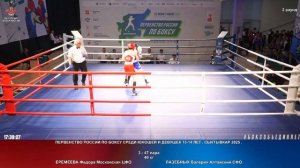 47 40 кг ЕРЕМЕЕВА Федора Московская ЦФО - ЛАЗЕБНЫХ Валерия Алтайский СФО