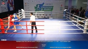 14 57 кг МОРОЗОВ Виталий Пензенская ПФО - БАЛЬЧУГОВ Анатолий Бурятия ДФО