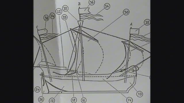 -Парусник Пинта из бумаги своими руками.