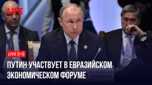 Путин участвует в Евразийском экономическом форуме