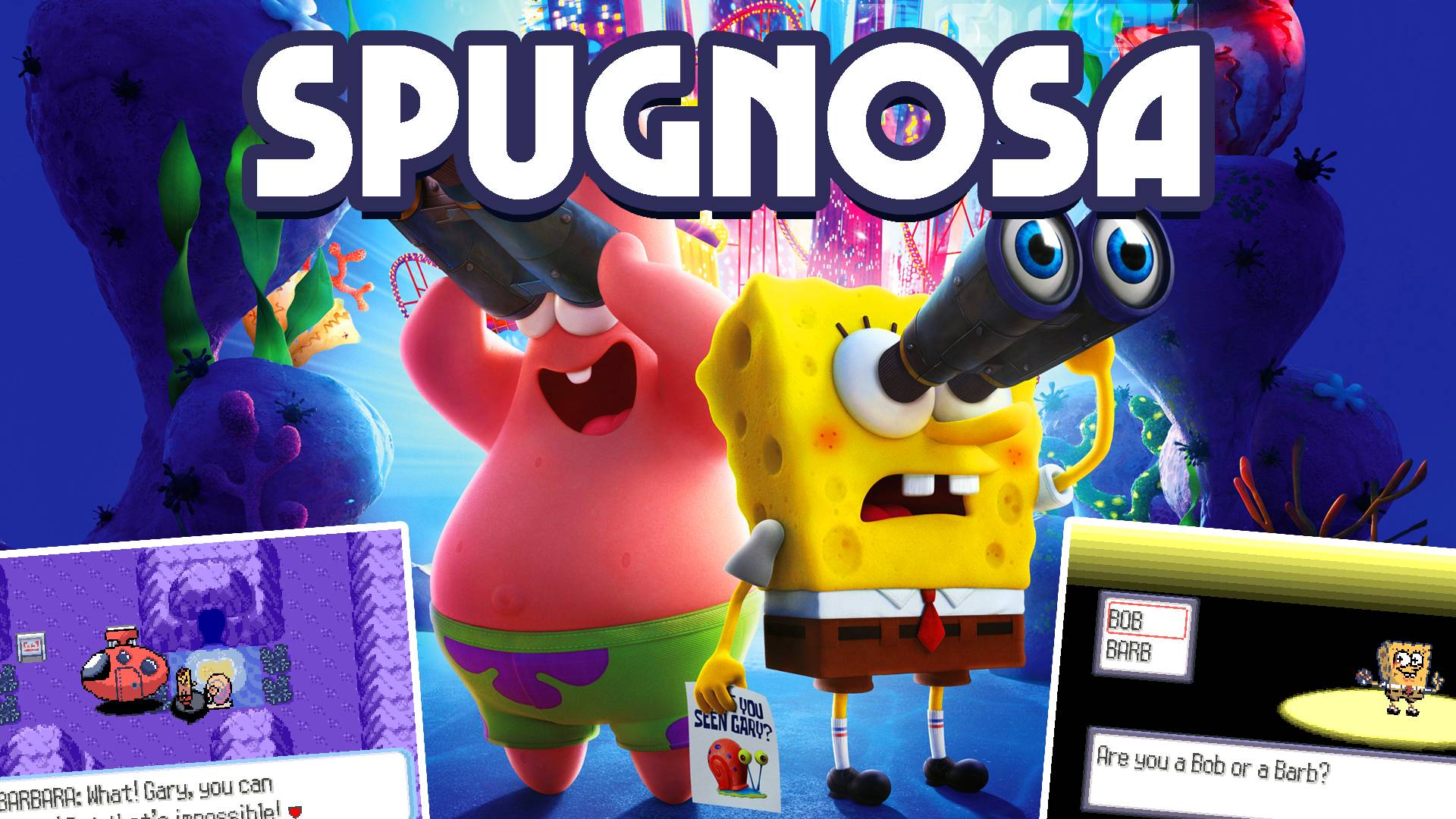 Pokemon Spugnosa - взлом GBA ROM, играйте за Губку Боба Квадратные Штаны или Барбару в полностью под